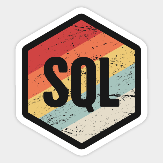 Retro SQL Programming Icon - Sql - Sticker | TeePublic